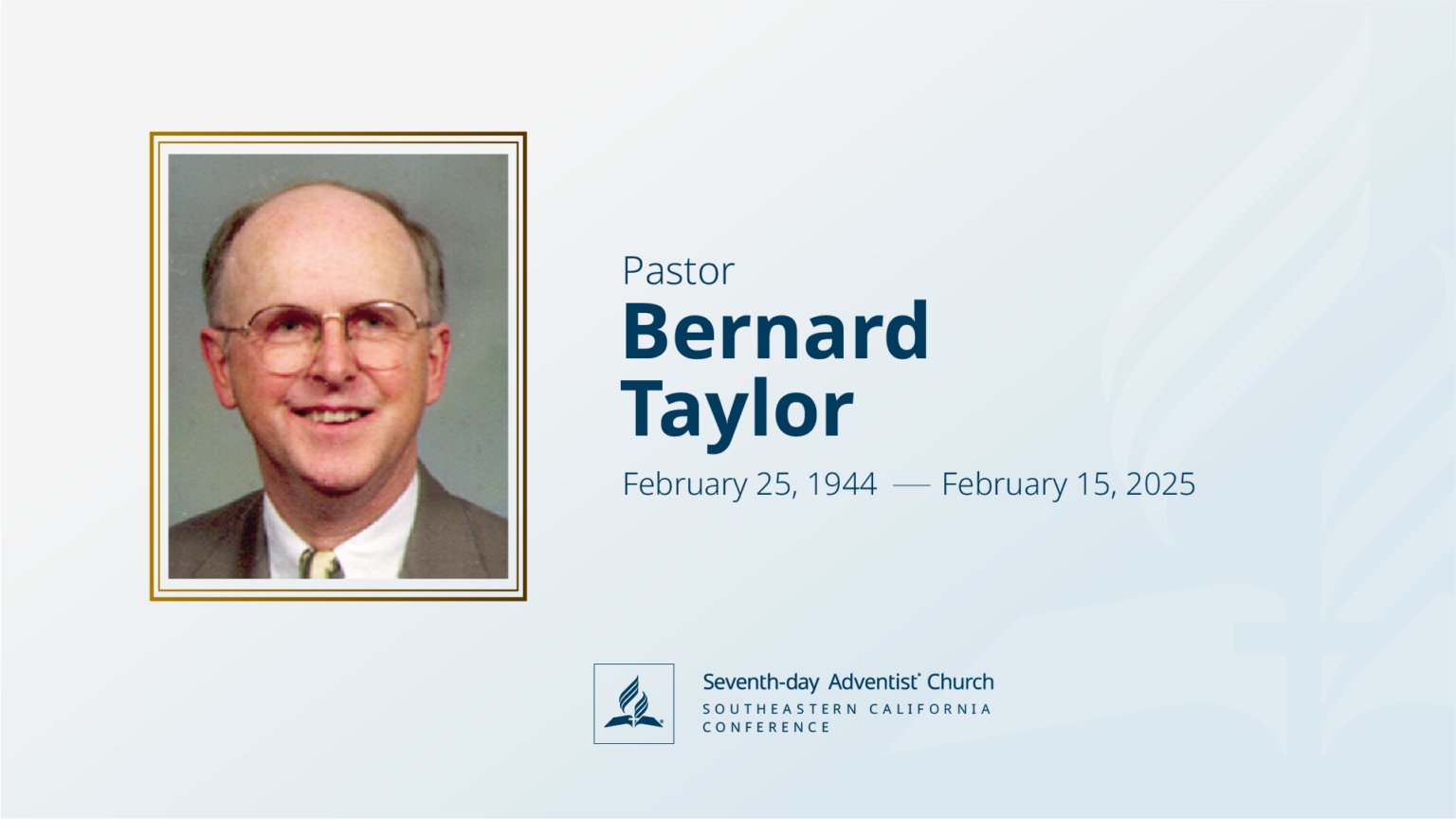 Passing of Pastor Bernard Taylor | March 3, 2025 - Southeastern ...