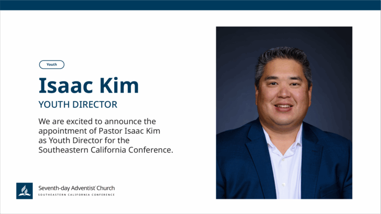 Pastor Isaac Kim Appointed Youth Director - Southeastern California ...